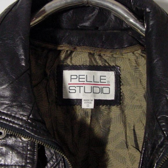 Pelle Studio | Jackets & Coats | Vtg 8s Distress Dark Brown Pelle ...